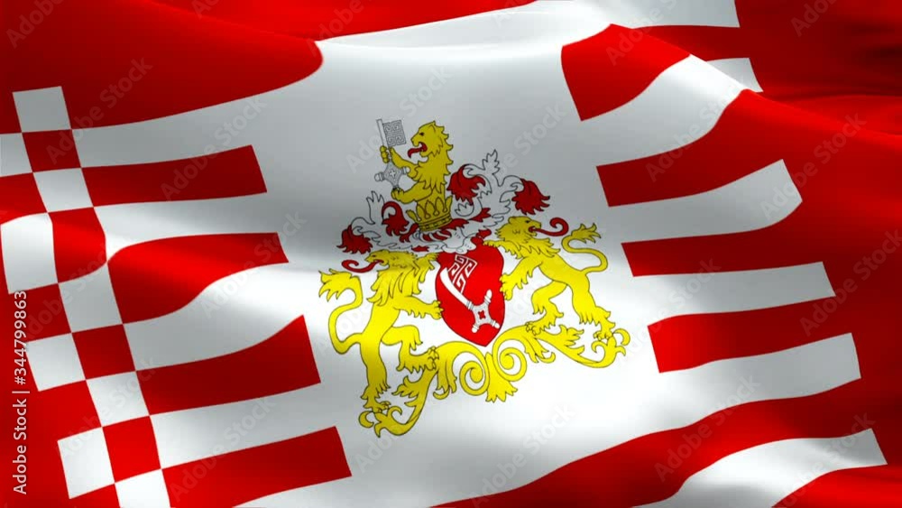Bremen German federal State flag flag Closeup 1080p Full HD 1920X1080 ...