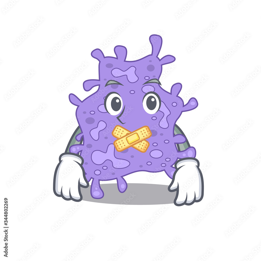 Staphylococcus aureus cartoon character style with mysterious silent ...