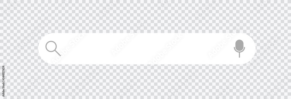 Search bar, search boxes with shadow on transparent background - stock ...