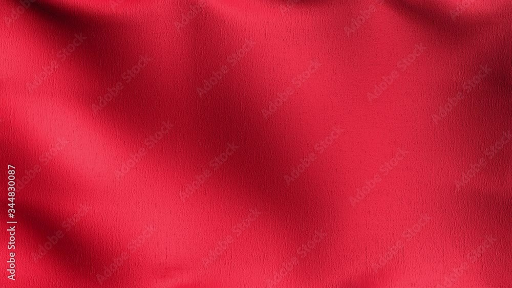 Seamless Loop 4K VDO. Empty red flag and copy space for advertisement ...