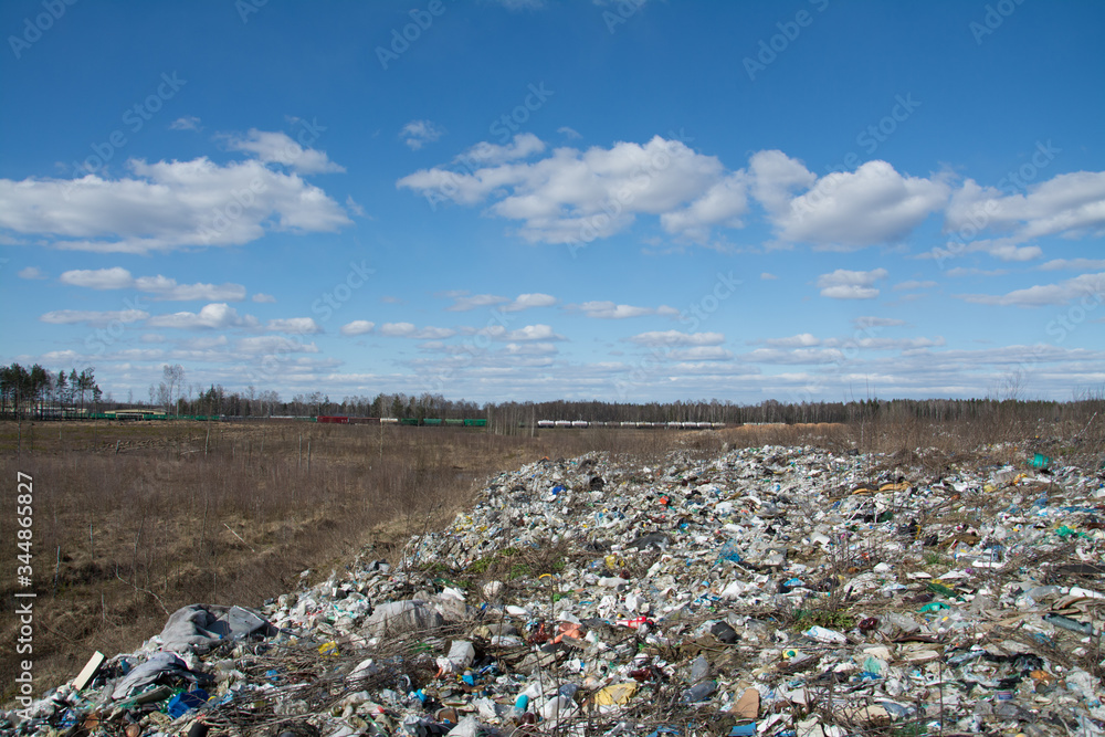 The mountain of plastic waste from urban communities and industrial ...