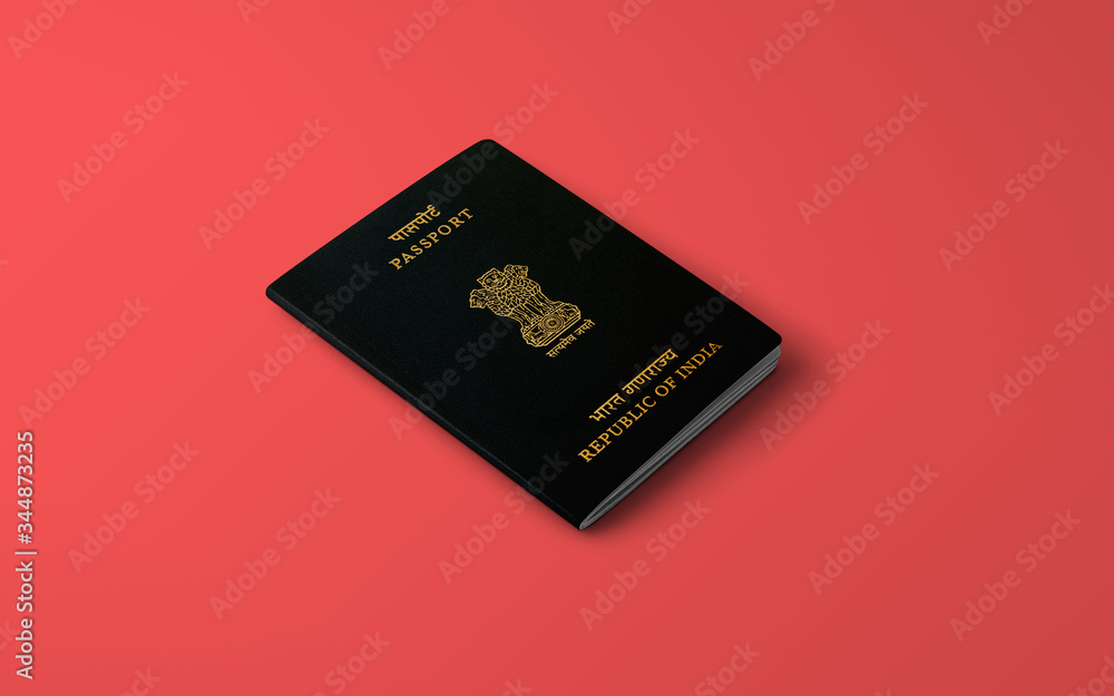Official passport of India,Indian passport Stock Photo | Adobe Stock