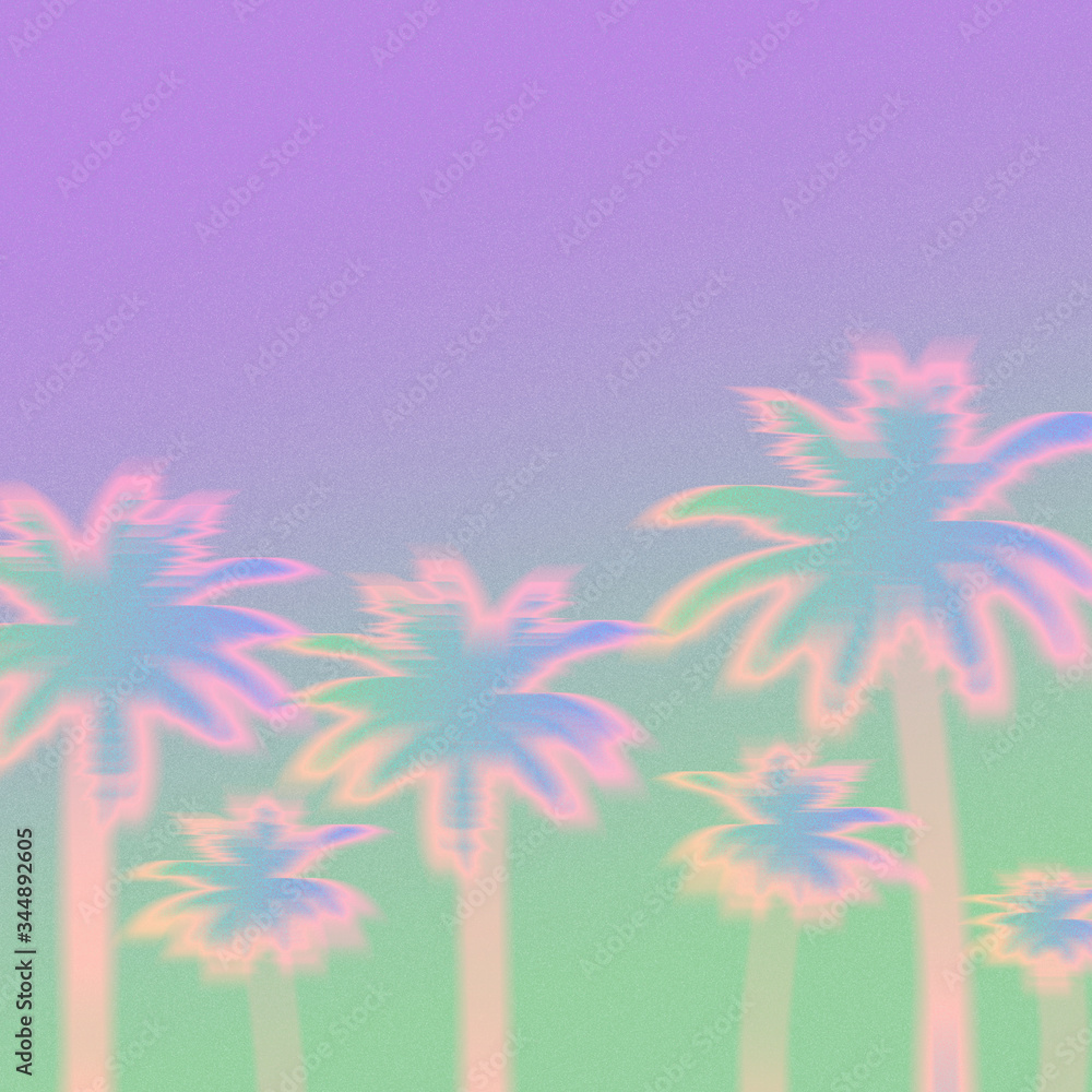 abstract palm tree pastel background Stock Illustration | Adobe Stock