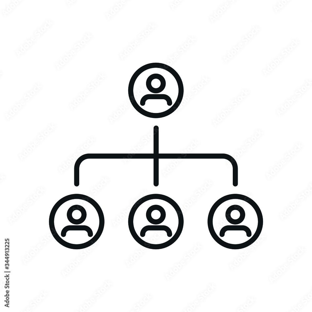 Organization Chart Icon - Symbol of business orga - vector Stock Vector ...
