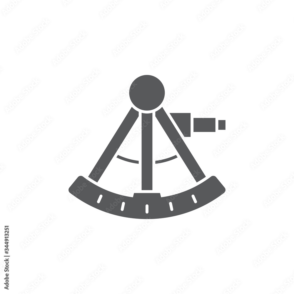 Sextant vector icon symbol isolated on white background Stock Vector ...