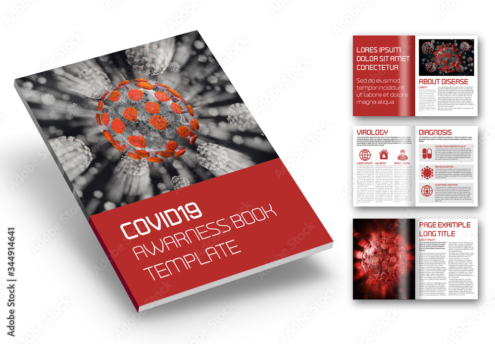 Covid19 Awareness Book Layout Stock Template | Adobe Stock