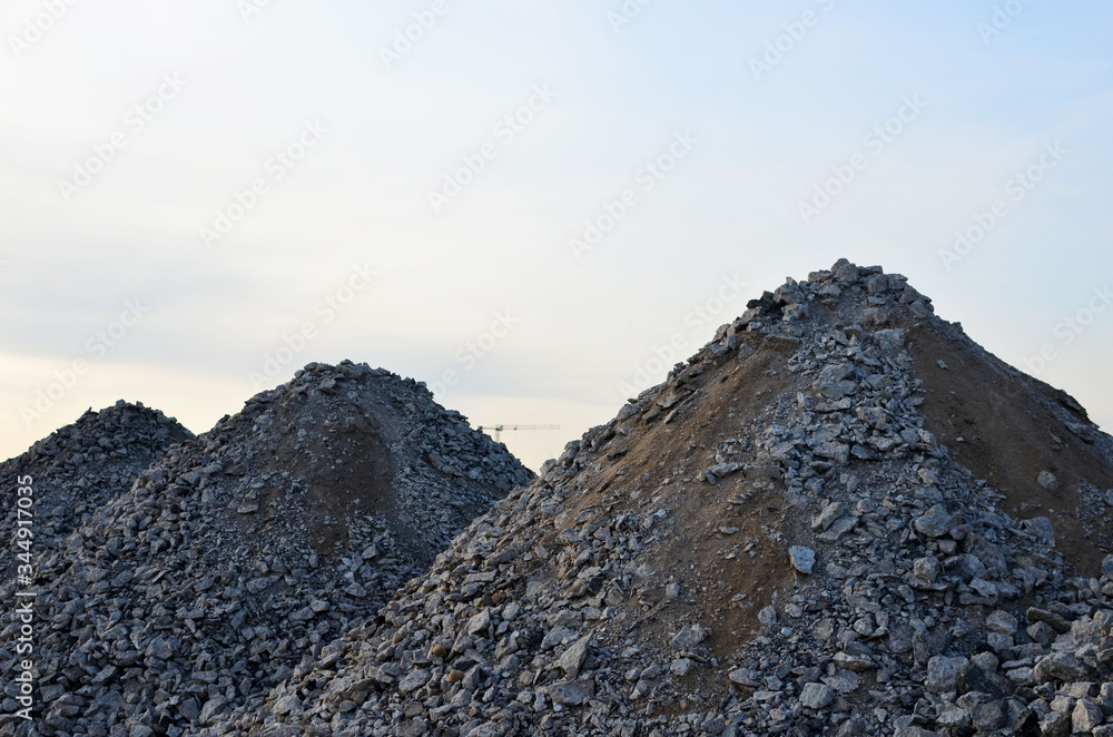 Foto de Recycled concrete aggregate (RCA) which is produced by crushing ...
