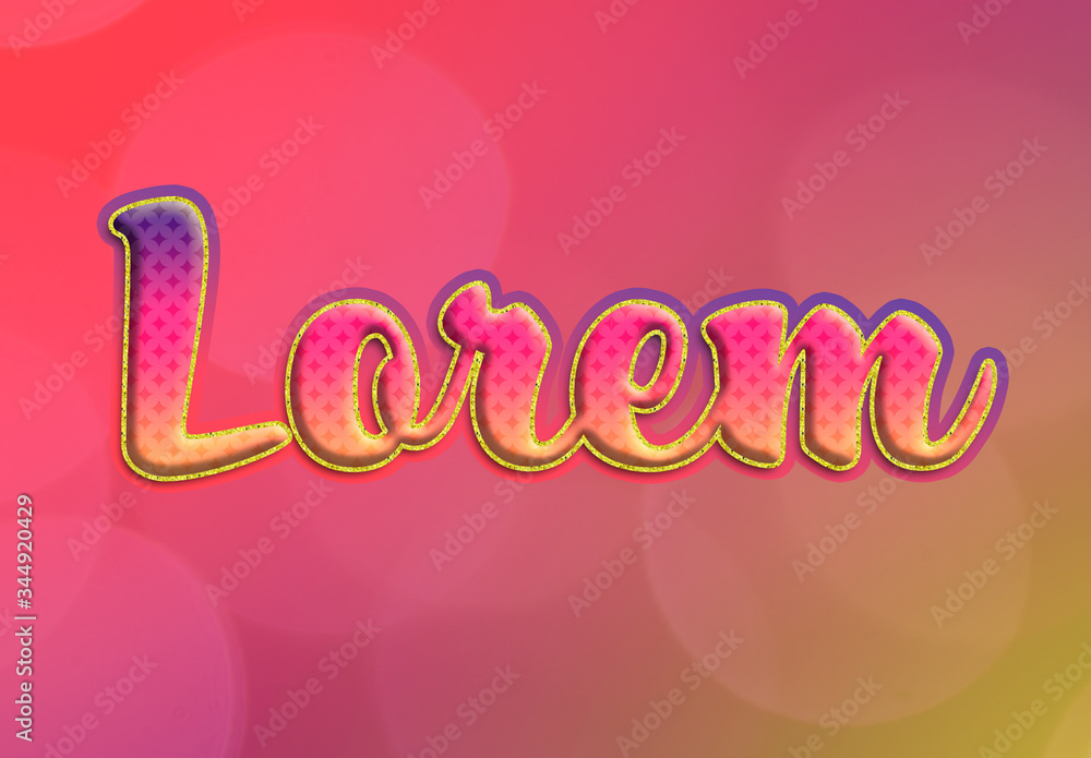 Bubbles an Glitter Texture Text Effect Mockup Stock Template | Adobe Stock