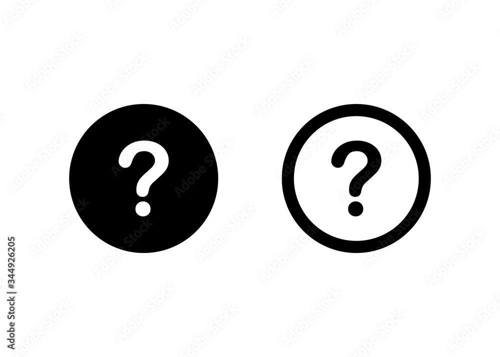Vetor de Question mark icon, Question mark sign and symbol vector ...