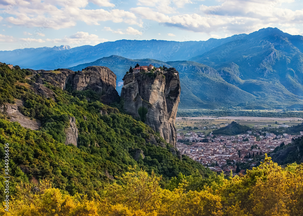 Meteora is a rock formation in central Greece hosting one of the ...
