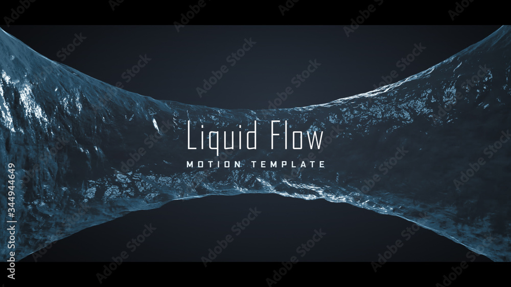 3D Liquid Flow Title Stock Template | Adobe Stock