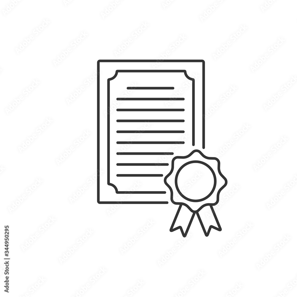 Certificate icon. License badge. symbol appreciation, Achievement ...