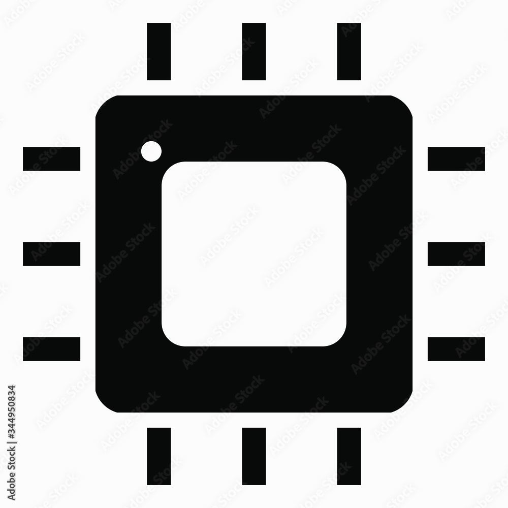 symbol; hardware; electrical; cpu; processor; circuit; icon; microchip ...