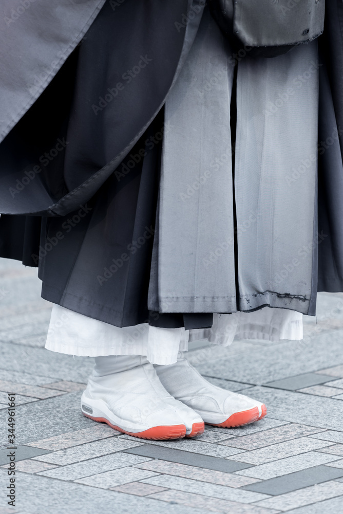 Feet of buddhist monk Stock Photo | Adobe Stock