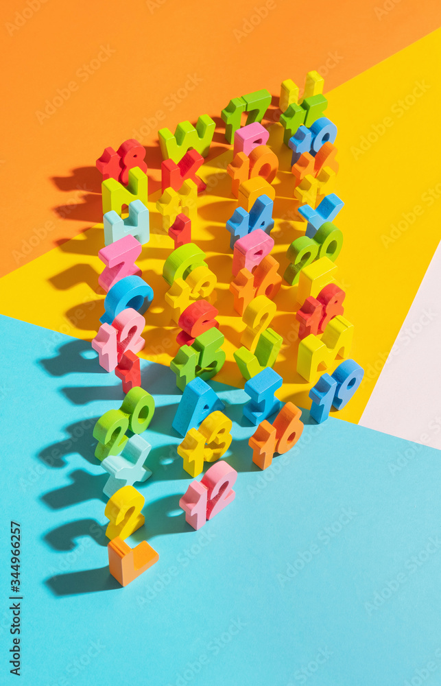 Colorful Letters/Numbers Stock Photo | Adobe Stock