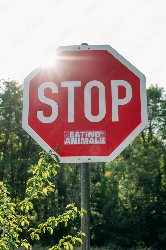 Stop eating animals Stock Photo | Adobe Stock