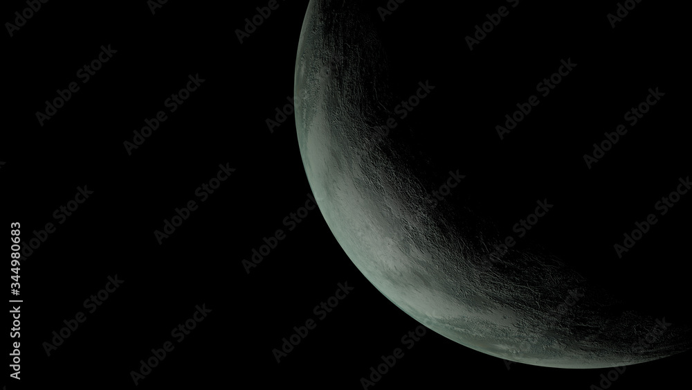 Beautiful planet in far space, exoplanet in the center of the picture ...