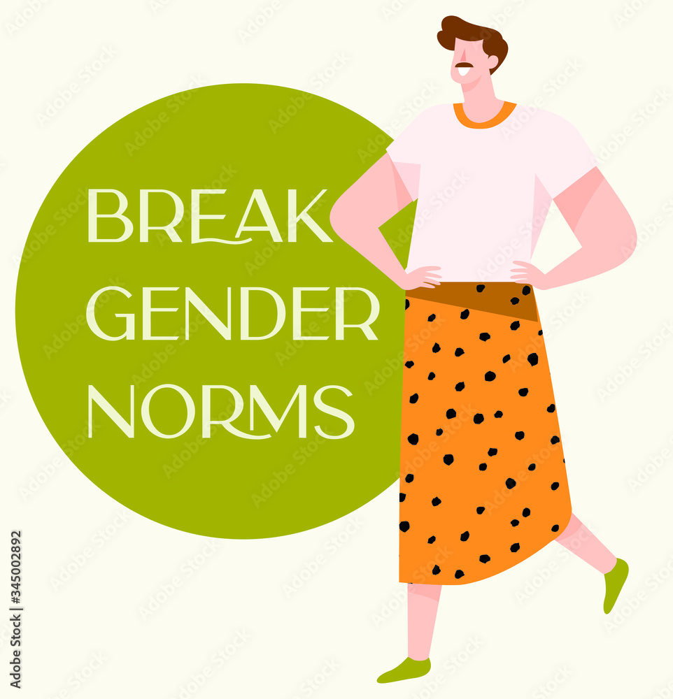 Break gender norms. Human has no gender. Non-binary. Gender-neutral movement. Just human, pride ...
