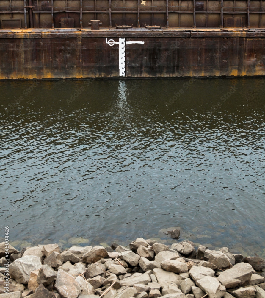 Load line marks and lines on a ship. Stock Photo | Adobe Stock