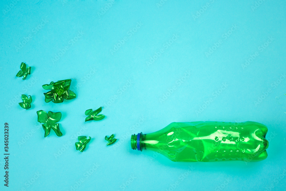 plastic bottle and non-living artificial flowers, zero waste, the ...