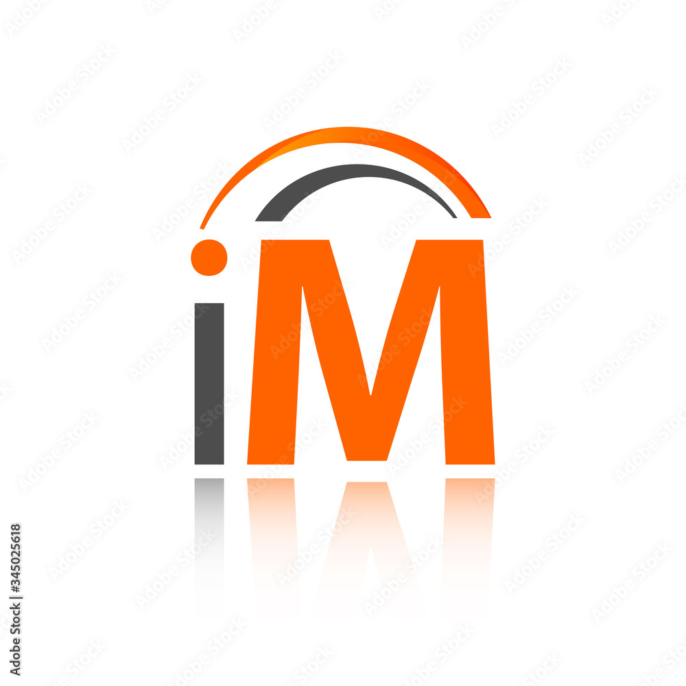 Initial letter im logo design. Minimal letter logo template design ...