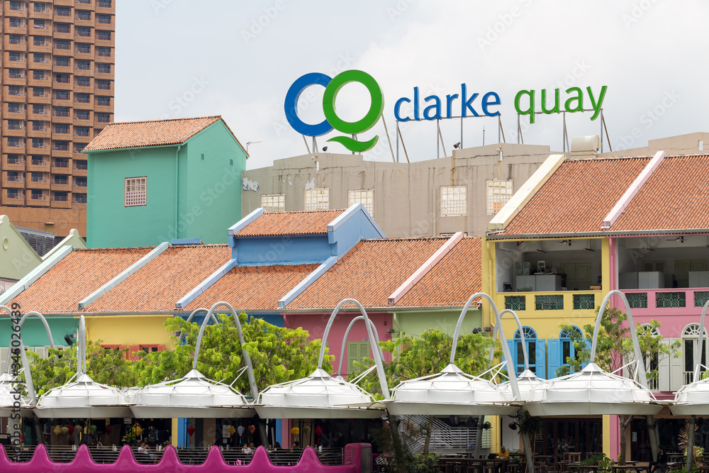 Clarke Quay, a historical riverside quay in Singapore, located within ...