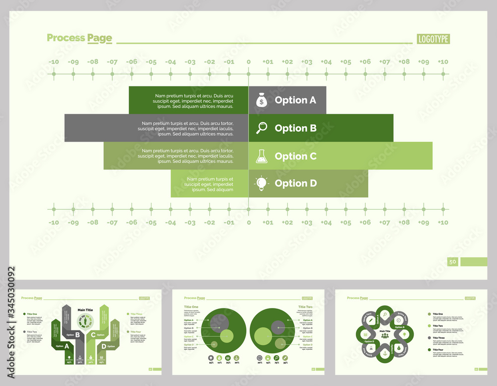 Professional development design set can be used for layout, web design ...