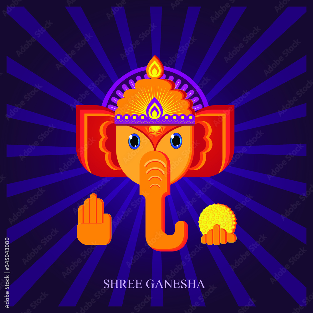 Awesome Ganesha vector image ganpati bappa Stock Vector | Adobe Stock