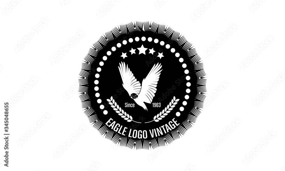 vintage-style emblem logo with an eagle theme Stock Vector | Adobe Stock