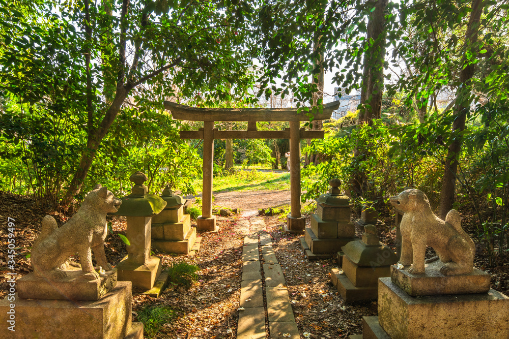 Foto de tokyo, japan - march 20 2020: Shinto shrine Torii stone gate ...