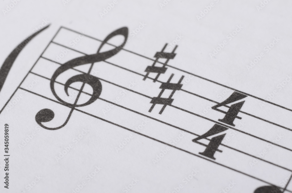 Music notes score background Stock Photo | Adobe Stock
