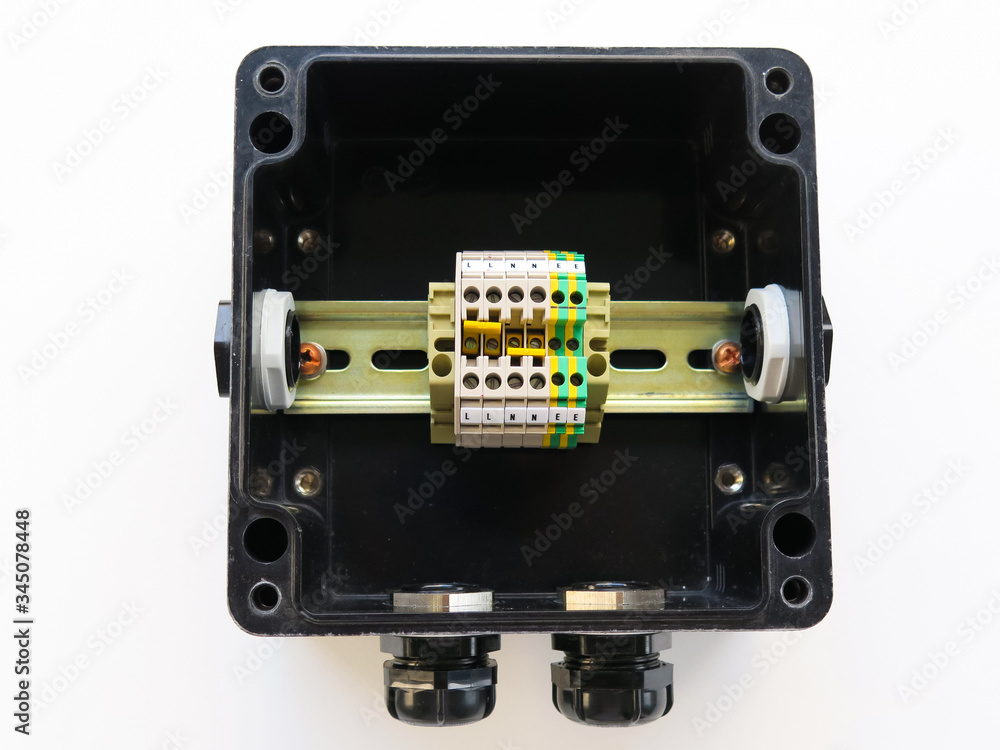 Explosion proof Instrument junction box with cable gland isolated on ...