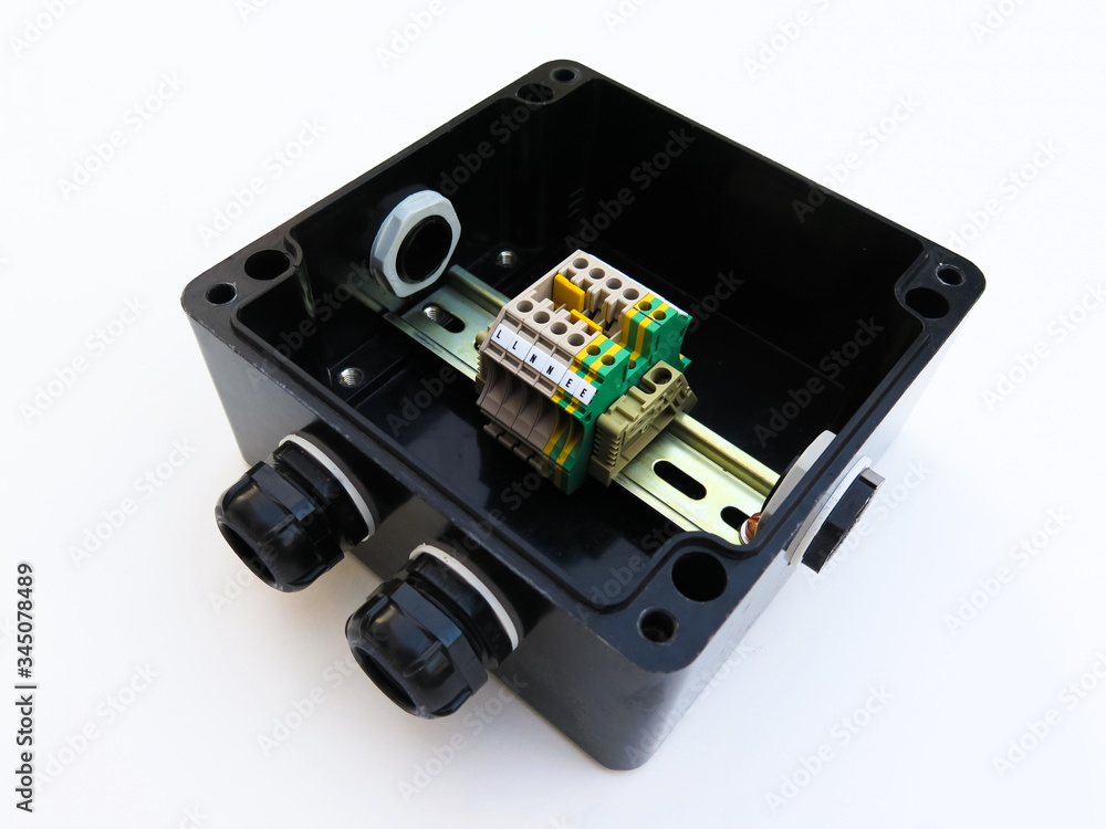 Explosion proof Instrument junction box with cable gland isolated on ...