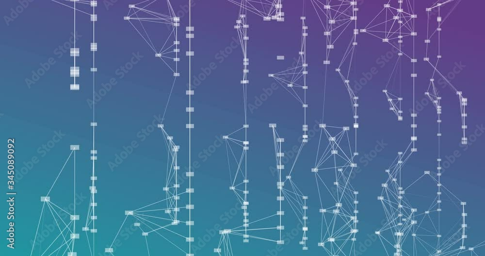 Plexus Data Grid With Point And Elements On Filament With Gradient In Background Wireframe