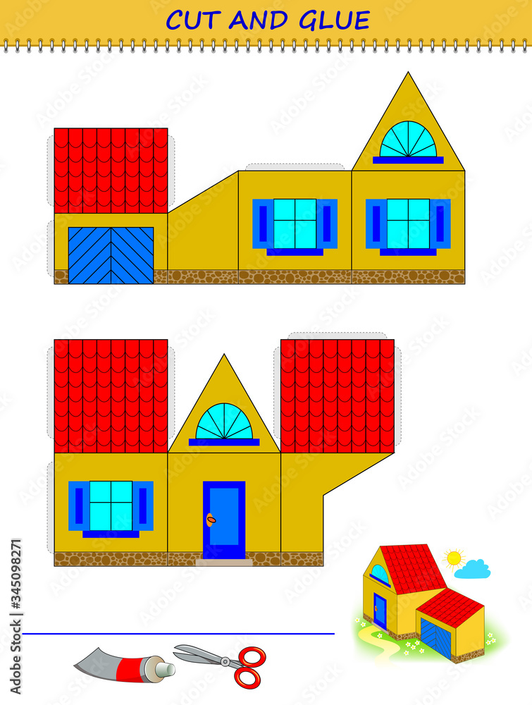 Educational page for little children. Printable template with exercise ...