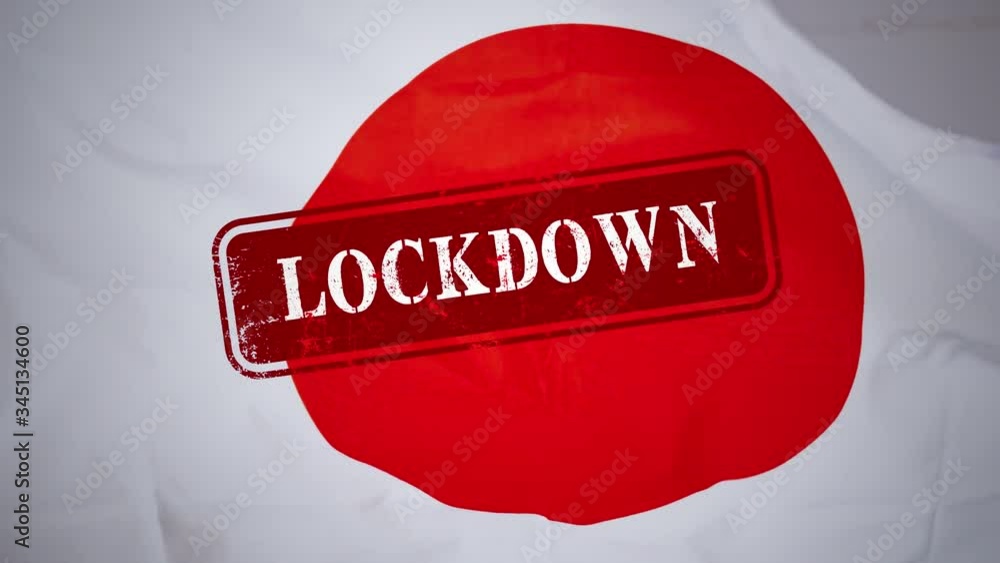 Lockdown stamp on national flags of Asia continent Stock Video | Adobe ...
