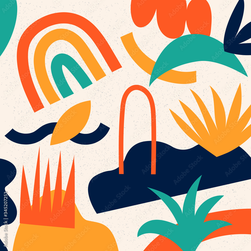 Abstract contemporary collage illustration. Modern aesthetic background ...