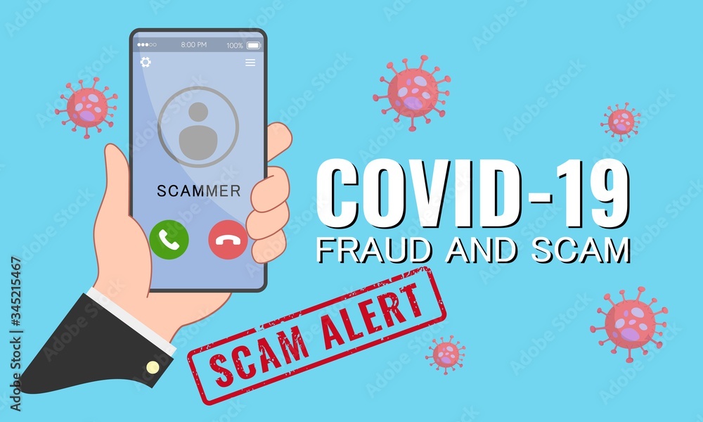 Vector illustration of cyber criminal activity during Covid19 outbreak ...