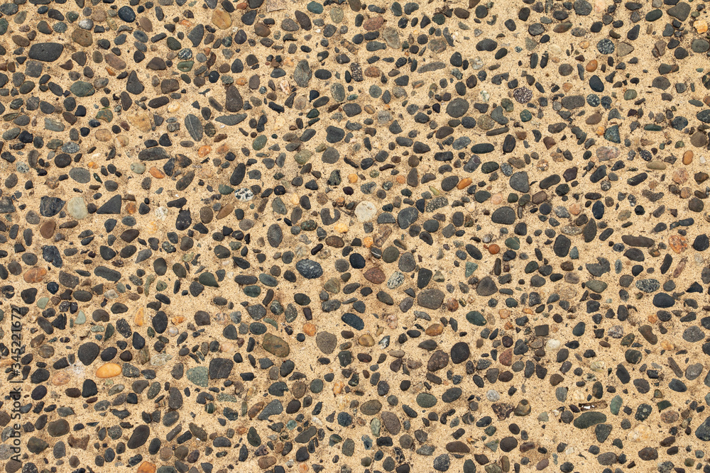 Exposed aggregate concrete background pattern, concrete with pebbles ...