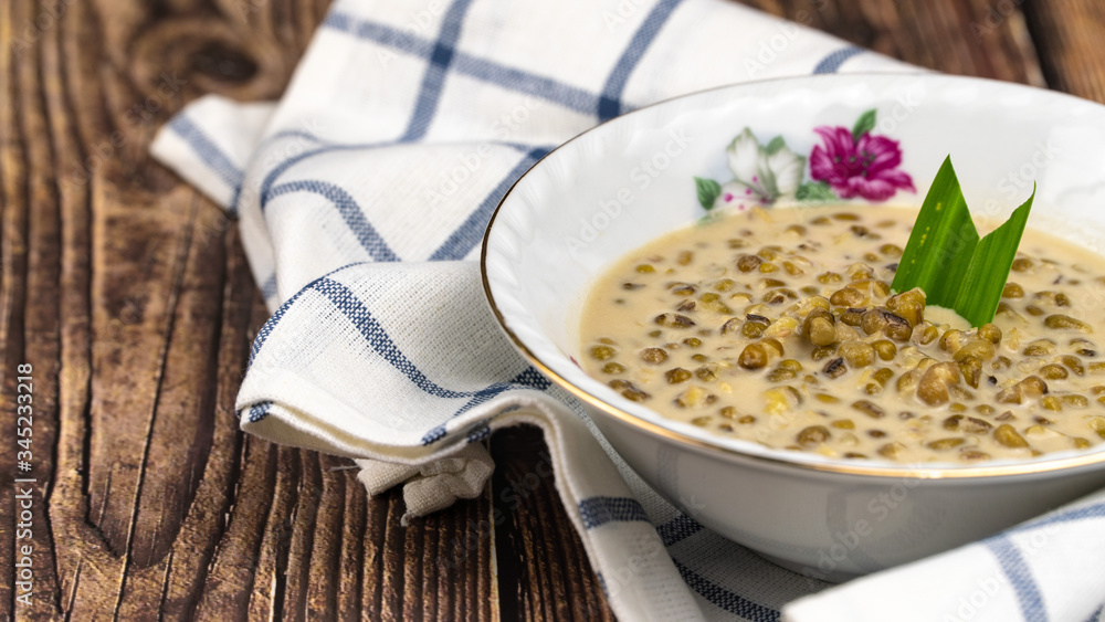 "Bubur kacang hijau" or mung beans porridge is a Malaysian traditional ...