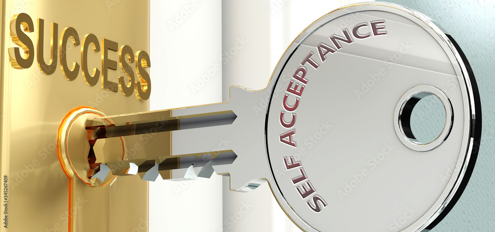Poster Self acceptance and success - pictured as word Self acceptance ...