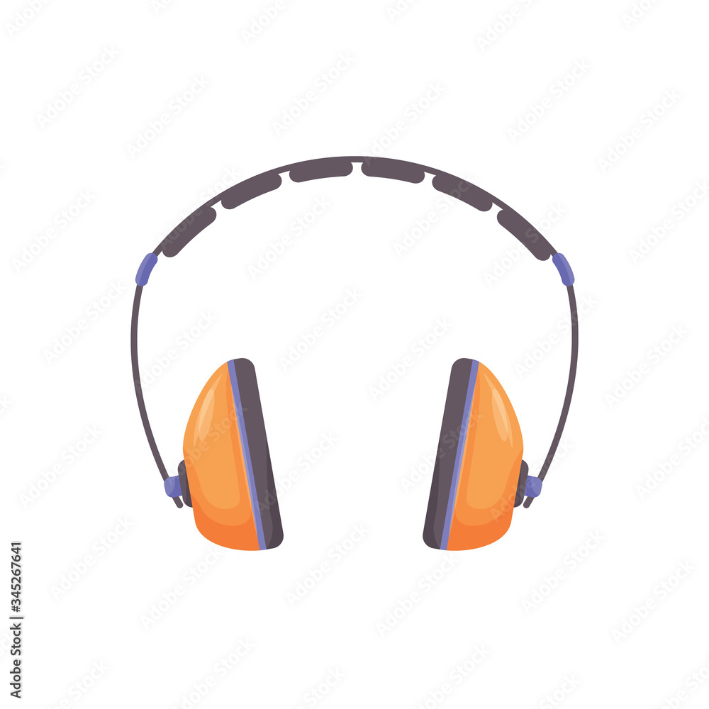 Ear protectors cartoon vector illustration. Personal protective ...