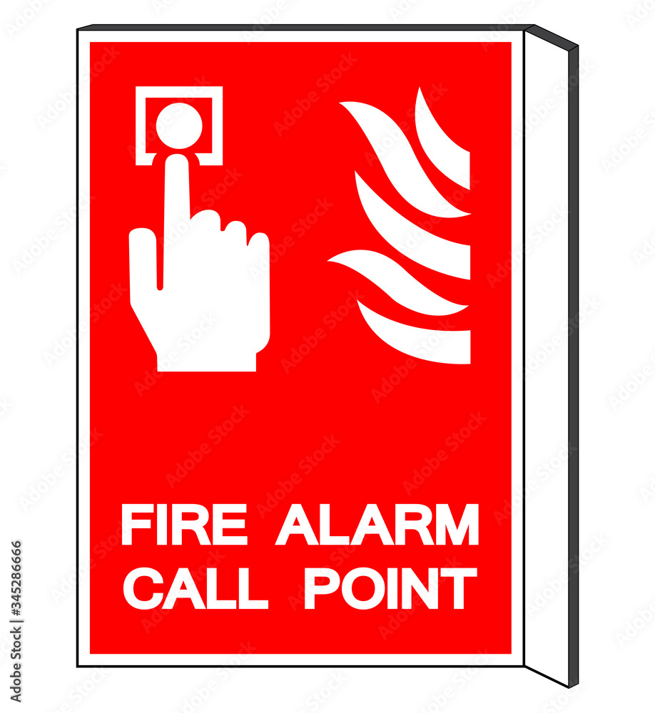 Fire Alarm Call Point Symbol Sign, Vector Illustration, Isolate On ...