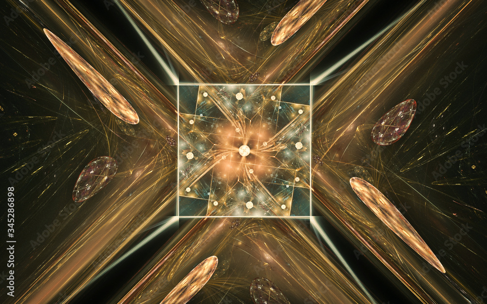 digital generated image in the form of abstract geometric shapes of ...