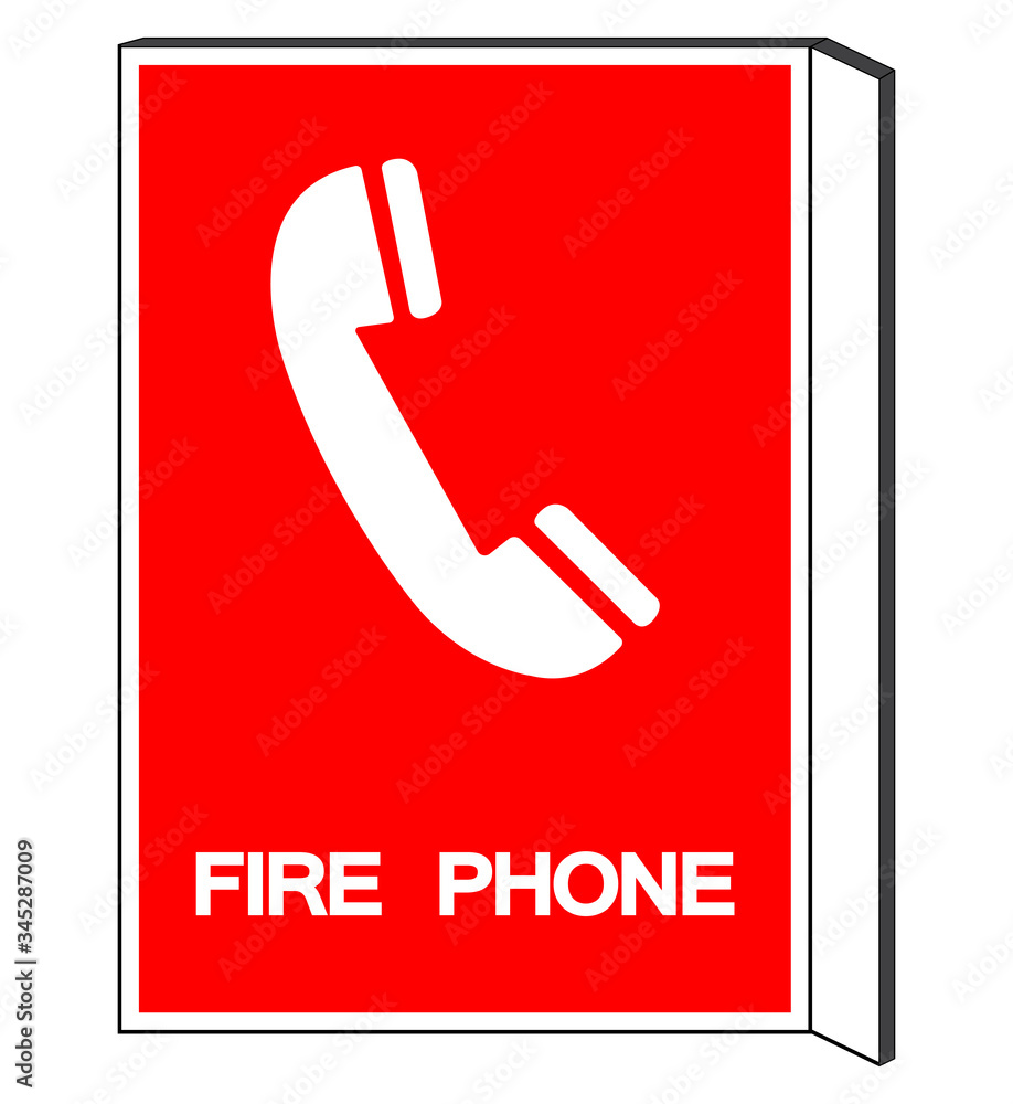Fire Phone Symbol Sign, Vector Illustration, Isolate On White ...