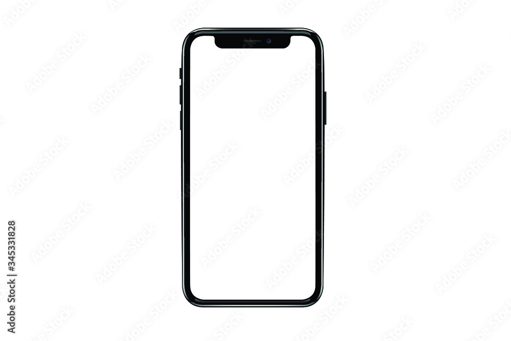 Smartphone With A Blank Screen On A Flat Surface High Resolution