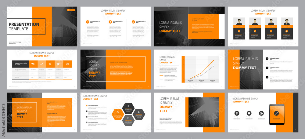 template presentation design and page layout design for brochure ,book ...