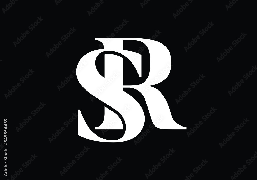 Initial Monogram Letter SR Logo Design Vector Template. Graphic ...
