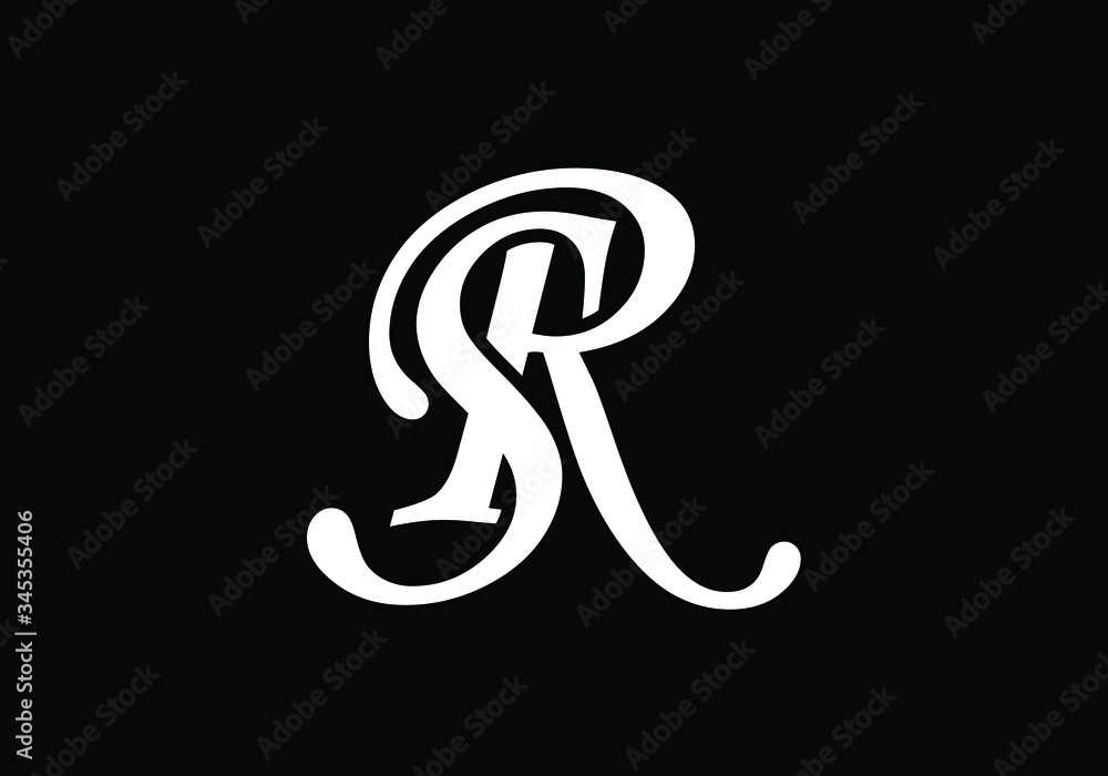 Initial Monogram Letter SR Logo Design Vector Template. Graphic ...