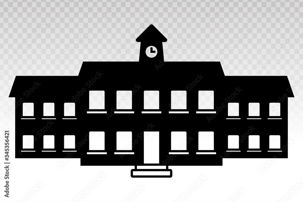 School building flat icon for educational apps and websites Stock ...